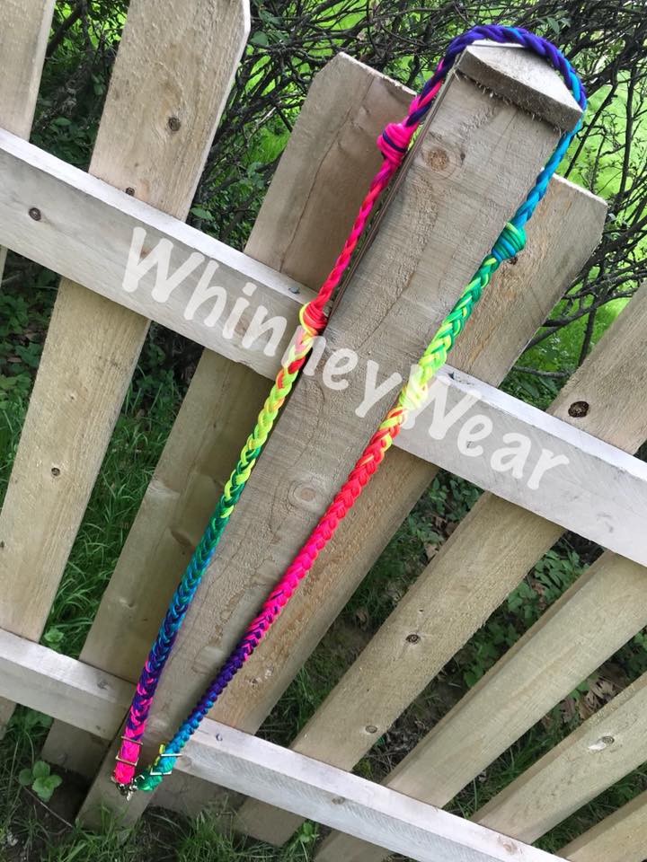 WhinneyWear Custom Neon Ombre Rainbow Reins